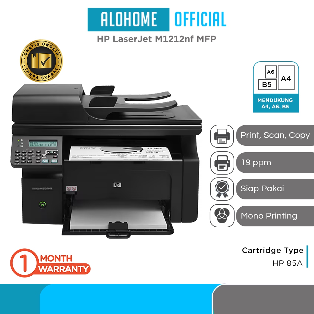 Jual Printer HP LaserJet Pro M1212nf All In One (Print - Scan - Copy ...