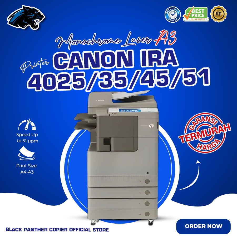Jual MESIN FOTOCOPY CANON IRA 4051/4045 / 4035 MESIN FOTOCOPY CANON IRA REKONDISI A3 HITAM PUTIH ...