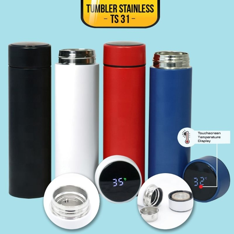Jual Tumbler Stainless Sensor Suhu Panas dengan Smart LED | Shopee ...
