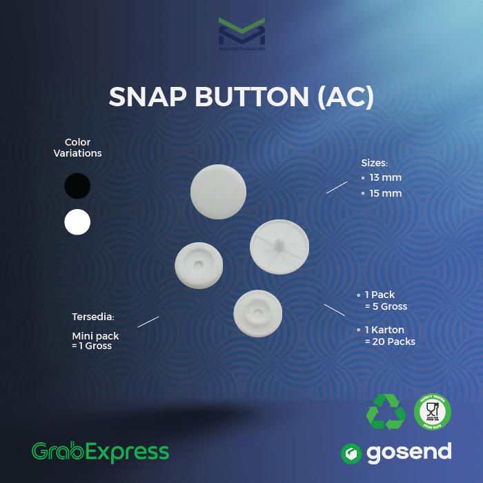 Jual Kancing Cetek / SNAP BUTTON PLASTIK AC / Kancing Cetet /kancing ...