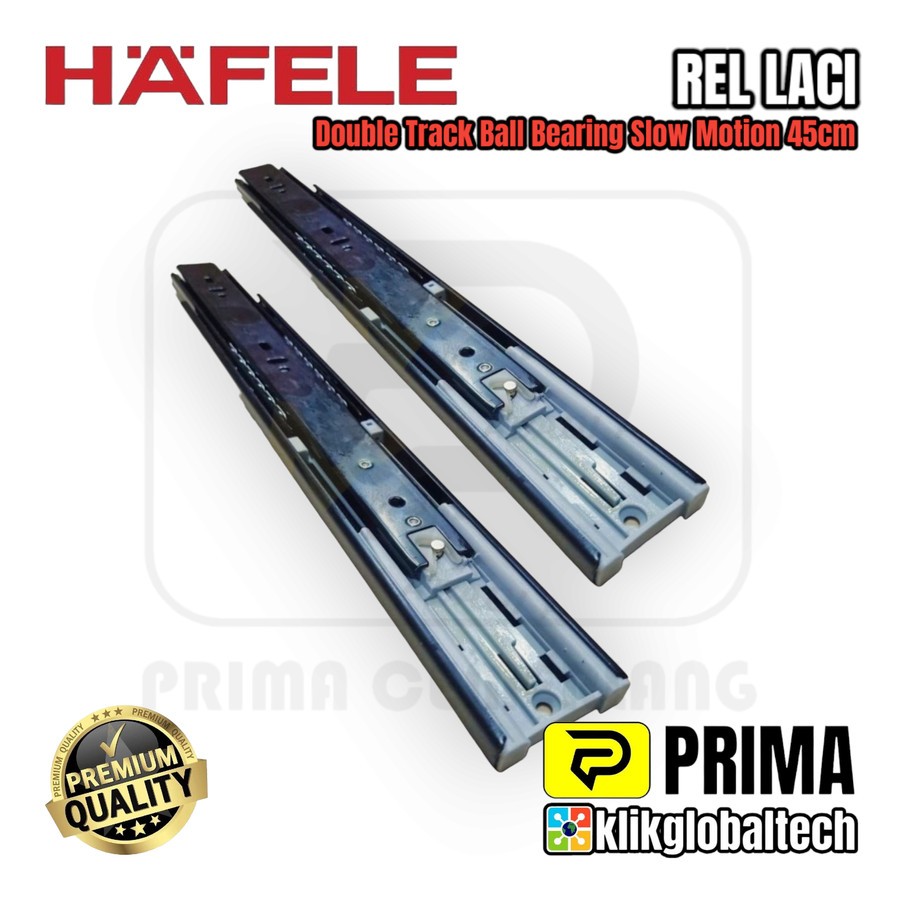 Jual HAFELE Rel Laci Double Track Econo Ball Bearing Slow Motion 45cm ...