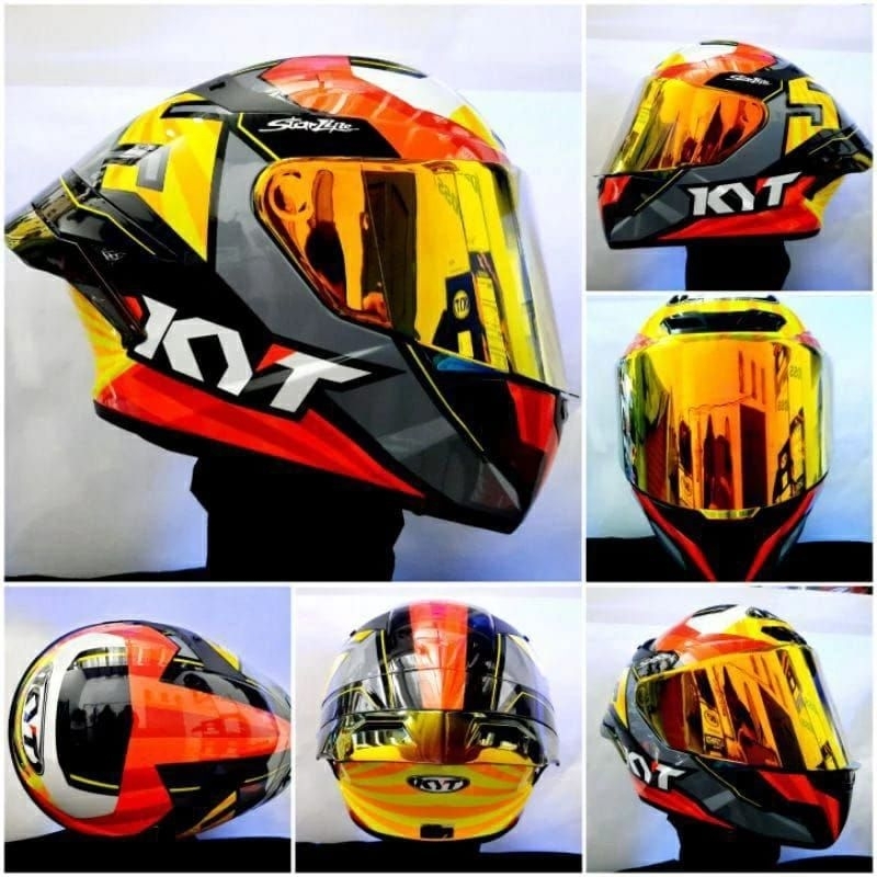 Jual Helm full face KYT TT Course Motif Jaume masia 2019 Paket ganteng Visor iridium|Ori kyt ttc ...