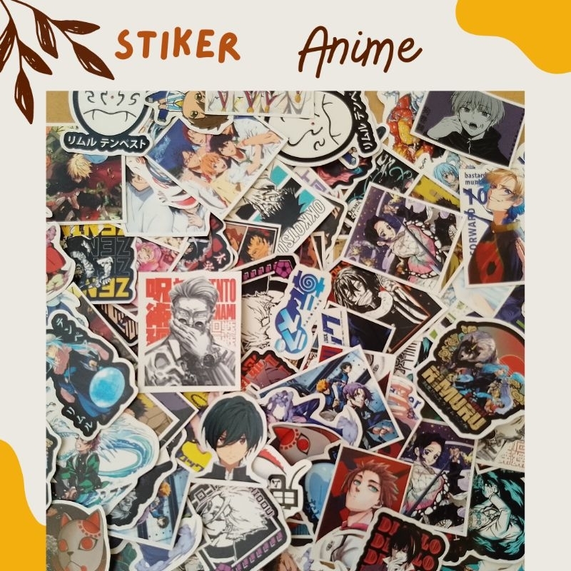 Jual Sticker Anime Waterproof A4 Haikyuu Jujutsu Kaisen Demon Slayer ...