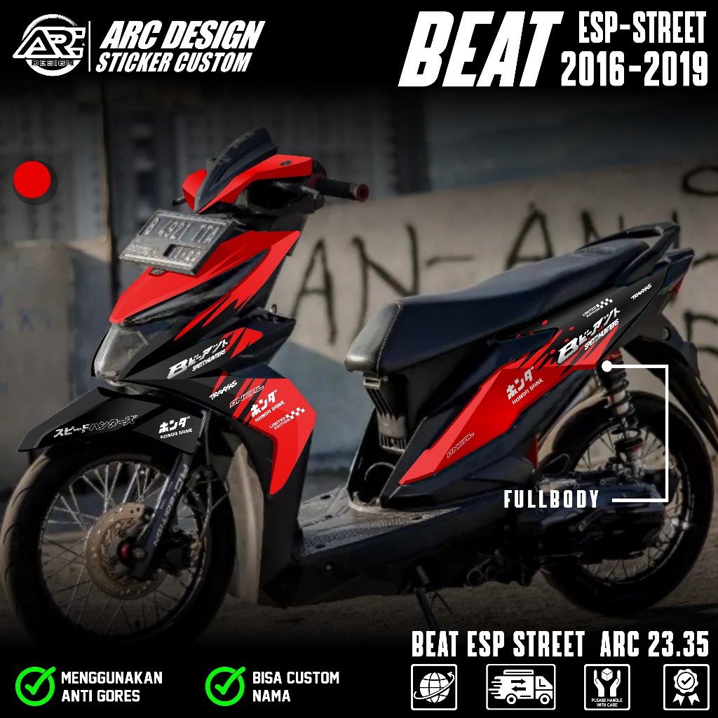 Jual (COD PROMO) TERBARU Decal Sticker Honda Beat Esp Street 2016 2017 ...