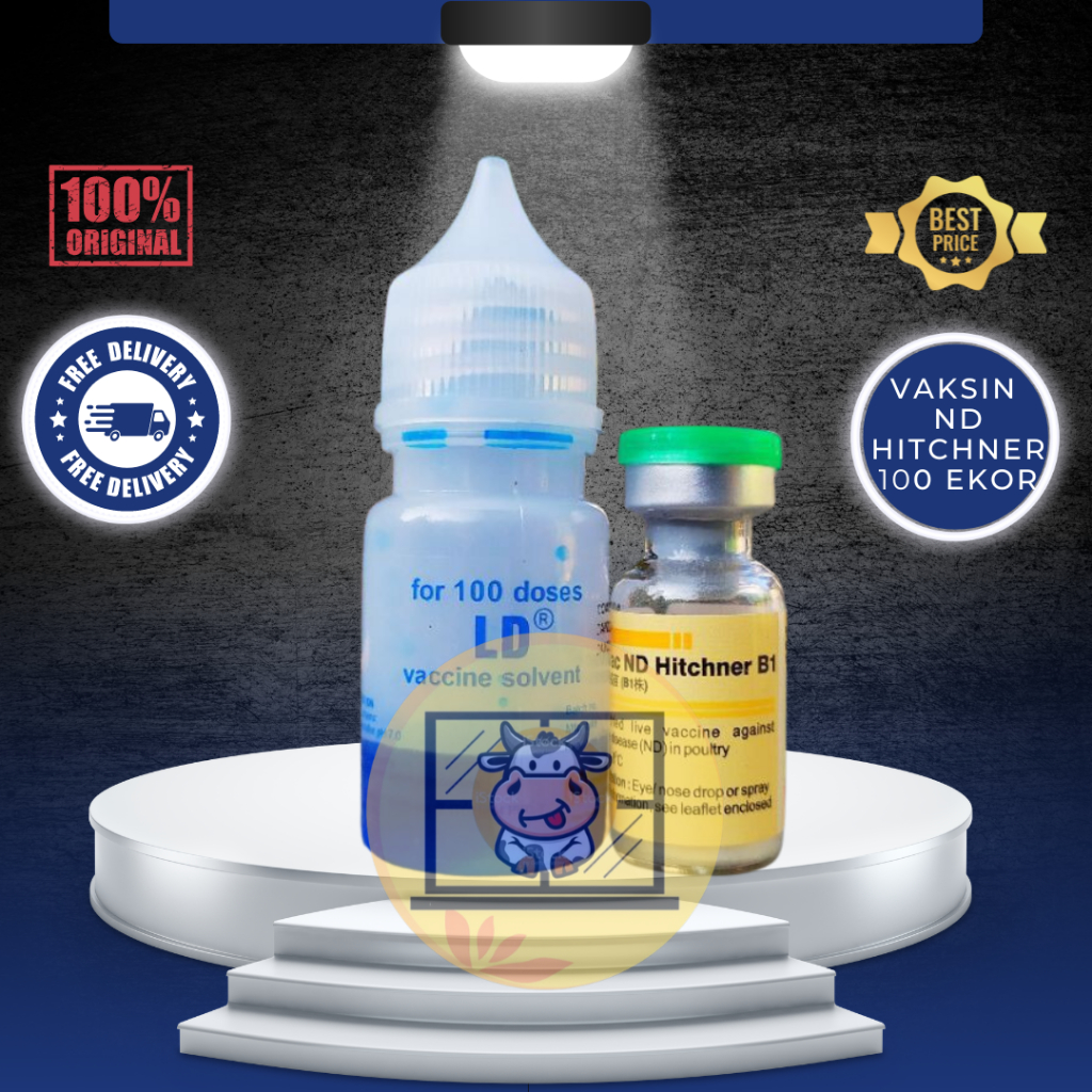 Jual VAKSIN ND HITCHNER B1 DOSIS 100 EKOR + PELARUT MEDIVAC MEDION ...