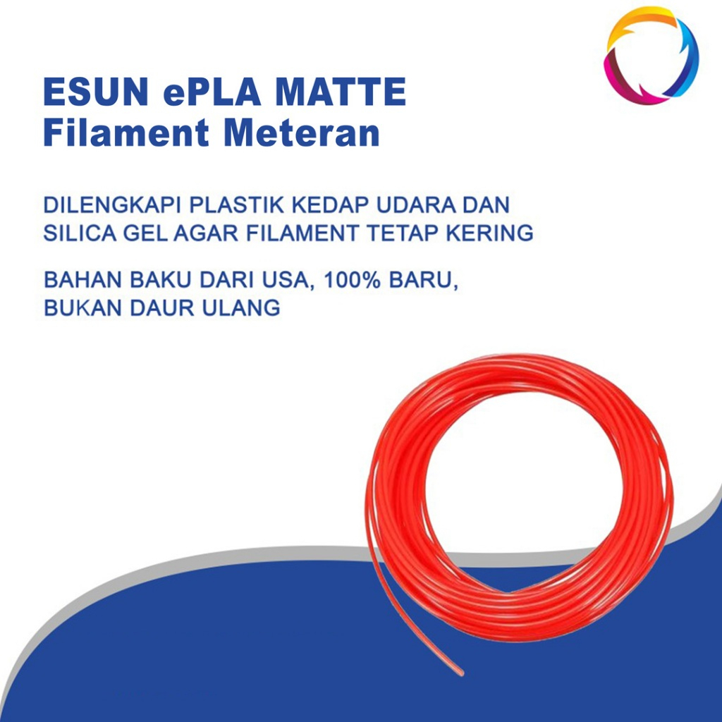 Jual INDOCART Tinta Filamen 3D Pen Filament ESUN ePLA MATTE/mtr (10 Meter) | Shopee Indonesia