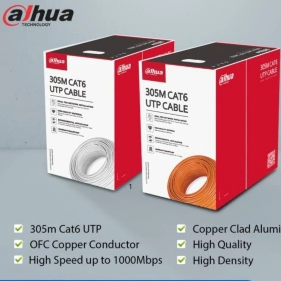 Jual Cable Dahua Cat 6 UTP Kabel IP Ethernet/Lan/internet DH-pfm922i ...