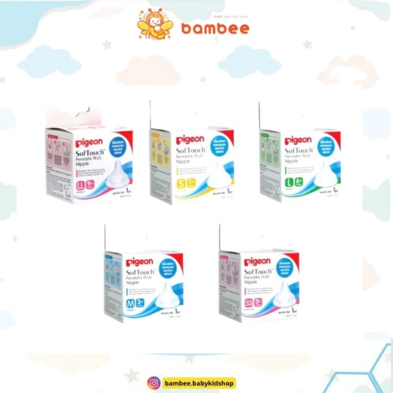Jual Pigeon DOT Softouch Peristaltic Plus Nipple Untuk Botol Wide Neck ...