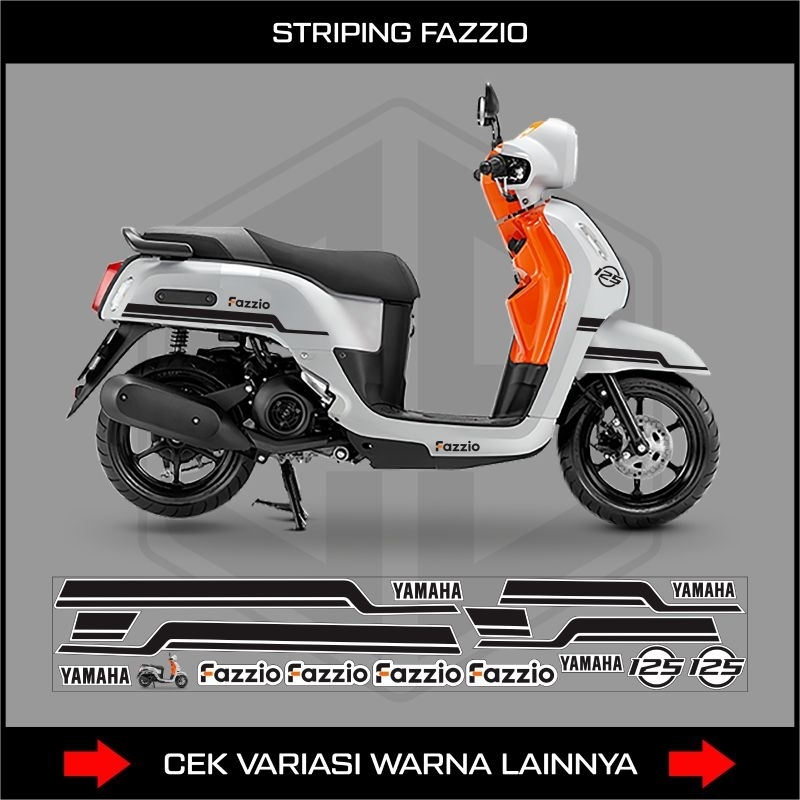 Jual Stiker List Motor All New Fazzio 125 Variasi 01 / Striping Sticker Yamaha Fazzio 125 ...