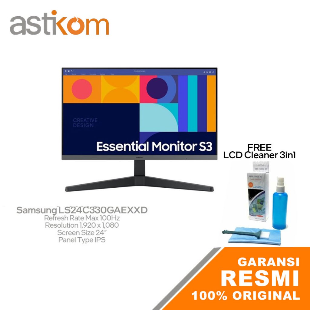 Jual LED Monitor 24" Samsung LS24C330GAEXXD 100Hz HDMI S24C330 ...