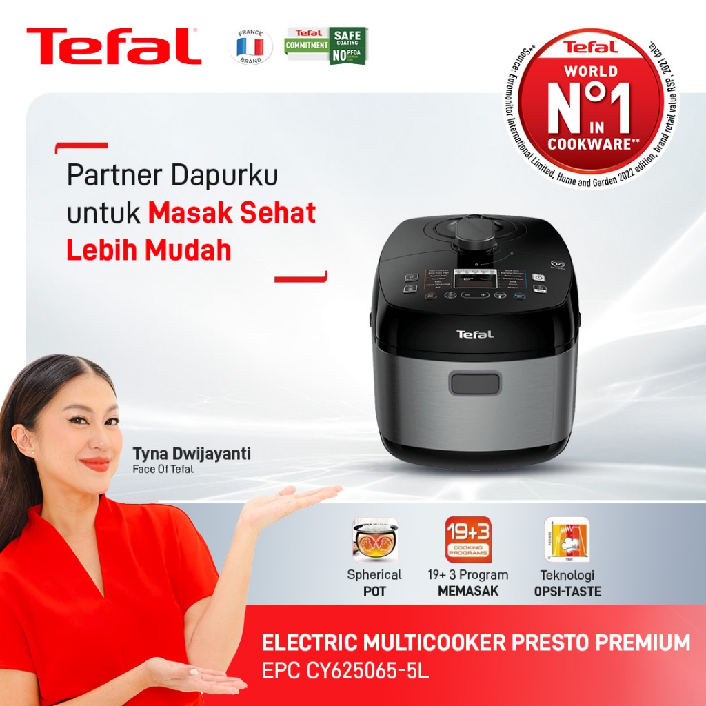 Jual [FREE Frypan] Tefal Presto Multicooker Electric 5 Liter / 19 ...