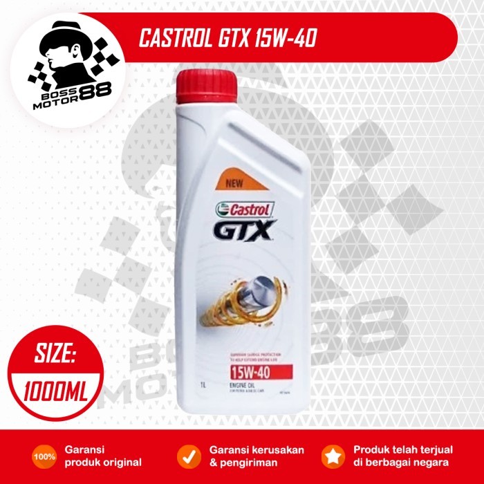 Jual CASTROL GTX 15W-40 1L OLI MOBIL CASTROL ORIGINAL | Shopee Indonesia