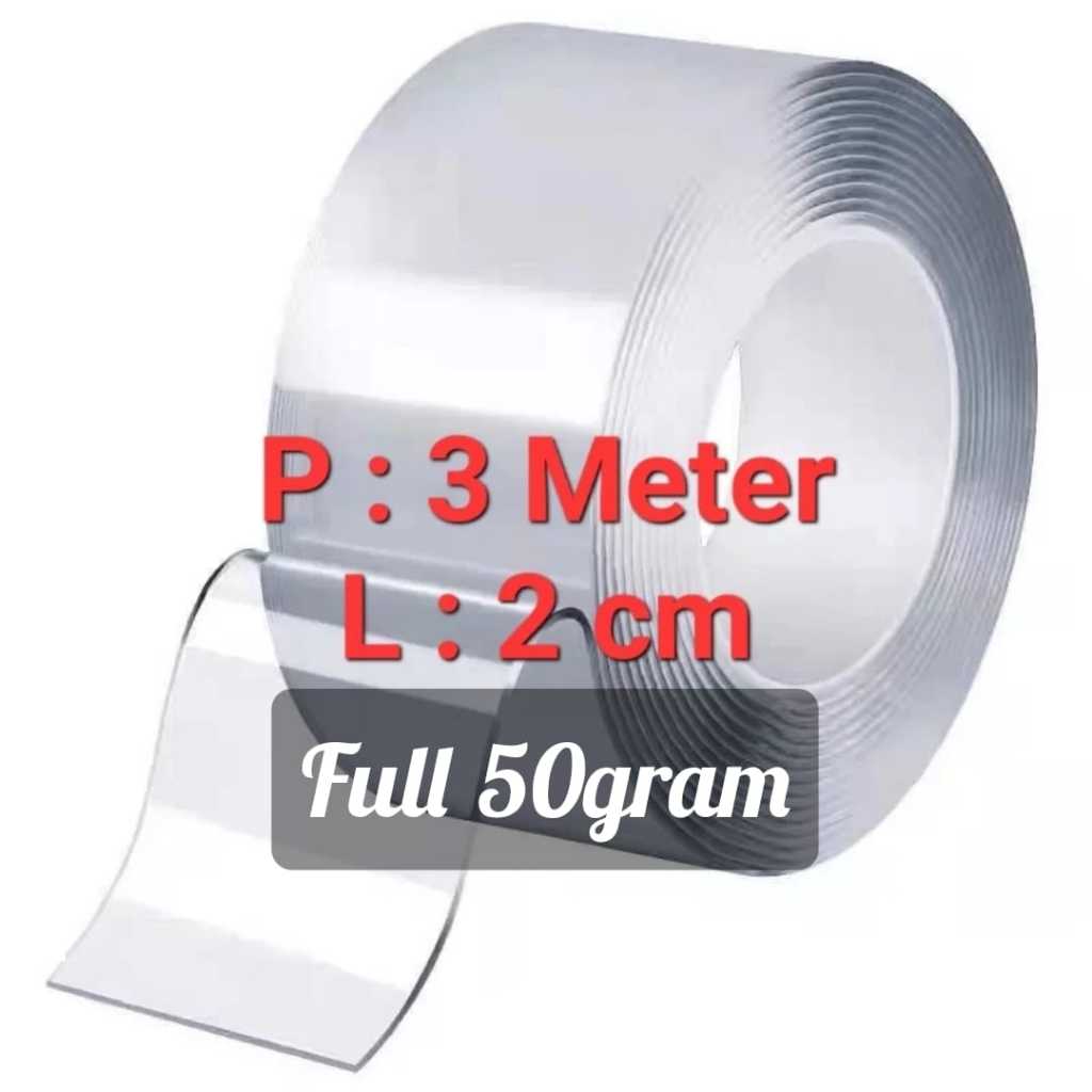 Jual NANO TAPE 3M double tape panjang 3 meter bening lakban bening 3 ...