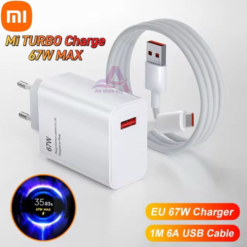 Jual Charger Xiaomi Type C TURBO Charge 67W Max Desimal Poco X3 X4 X5 ...