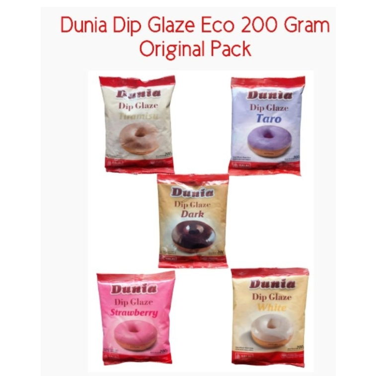Jual Dunia Dip Glaze 200 gram Original Pack / Dunia Dip Glaze Aneka ...