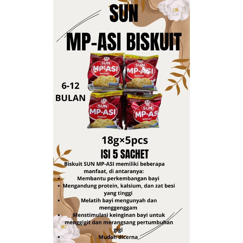 Jual SUN MP-ASI biskuit 6-12 bulan 18g×5pcs( isi 5 sachet ) | Shopee ...