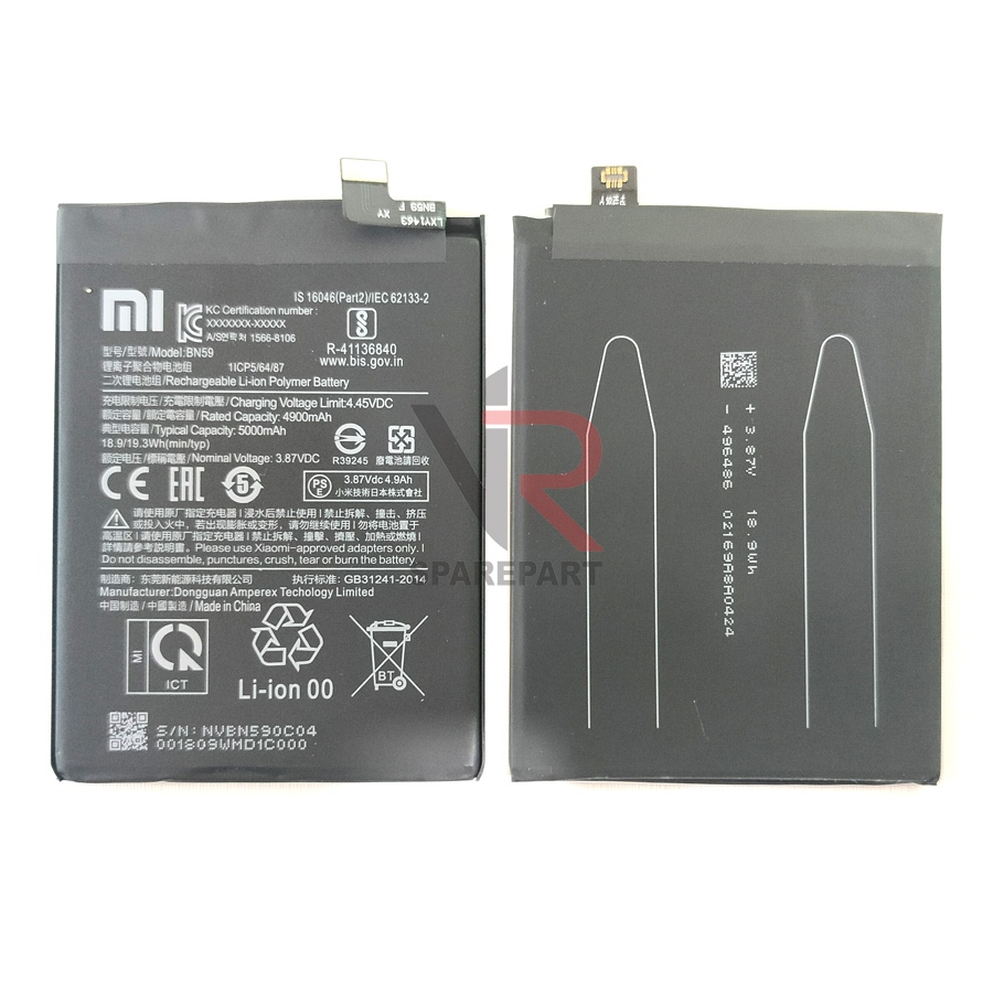 Jual BATERAI XIAOMI REDMI NOTE 10 4G / NOTE 10S / BN59 BATRE BATTERY ...