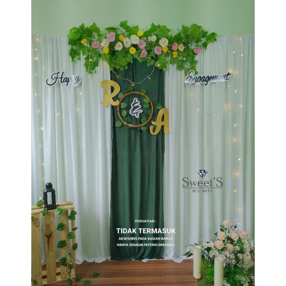 Jual Pasti Favorit Dekorasi lamaran paket backdrop tunangan wedding ...