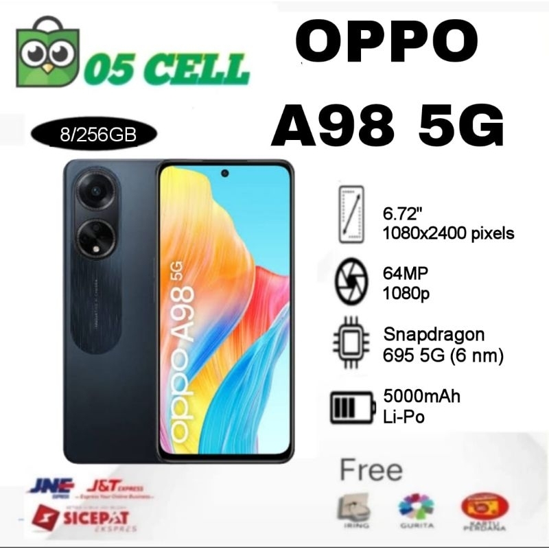 Jual OPPO A98 5G 8/256GB GARANSI RESMI INDONESIA | Shopee Indonesia