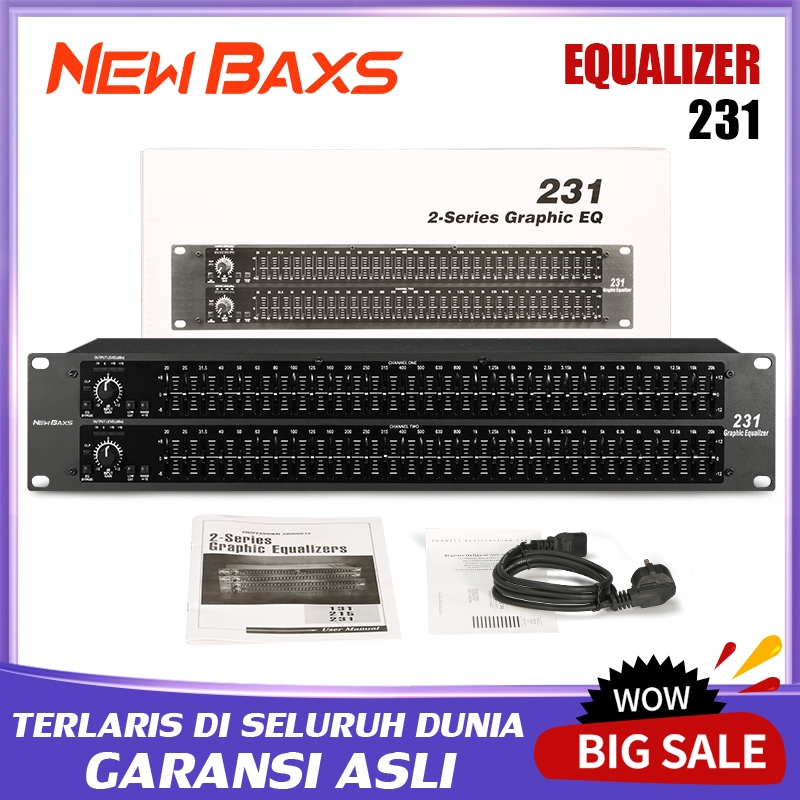 Jual NEW BAXS COD Equalizer 231EQ, penyesuaian 31-band dua lapis Equalizer 231 (31 Channel ...