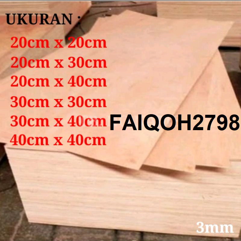 Jual PAPAN KAYU TRIPLEK KAYU PAPAN TIPIS TEBAL 3mm UTK DEKOR AMBALAN ...