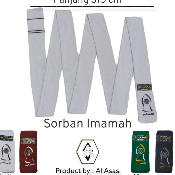 Jual ORIGINAL AL ASAS Sorban Imamah 3 Meter | Shopee Indonesia