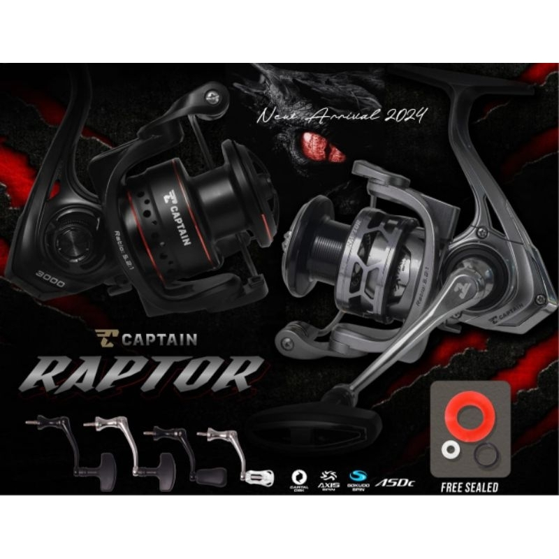 Jual REEL CAPTAIN RAPTOR (POWER HANDLE) | Shopee Indonesia