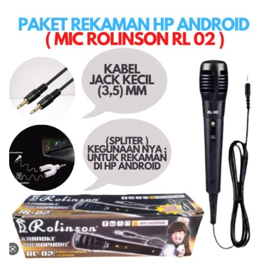 Jual GOJEK INSTAN Mic Kabel Lobang kecil / Mikrofon Rolinson RL 02 ...