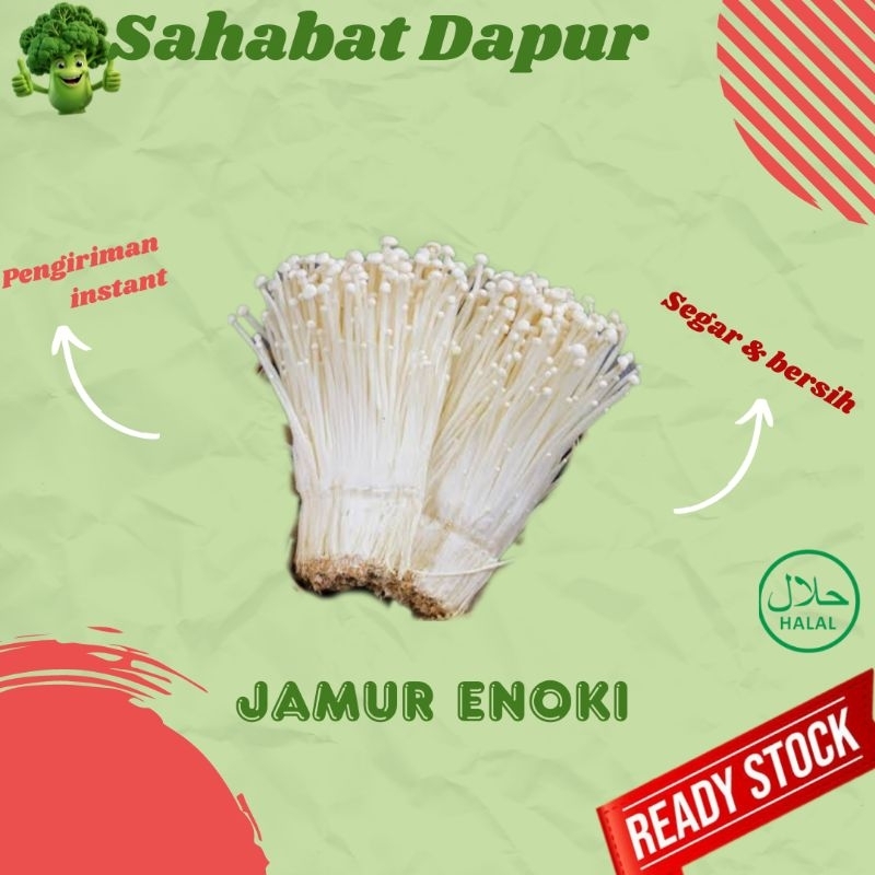 Jual Jamur Enoki - sayur segar - Sahabat Dapur Delivery | Shopee Indonesia