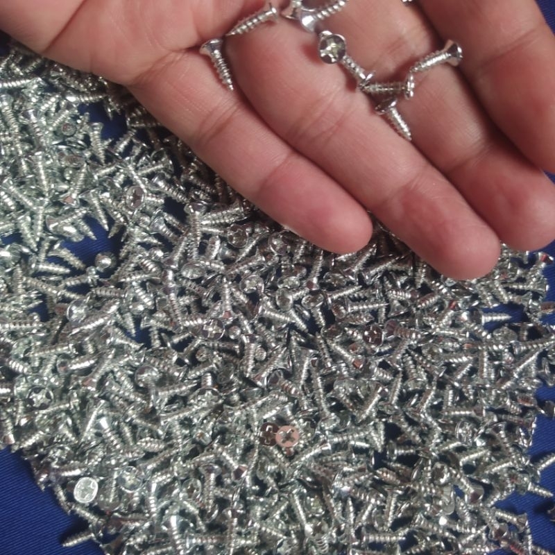 Jual (500 pcs) sekrup skrup scrub baut baud kecil mini panjang 10 mm ...