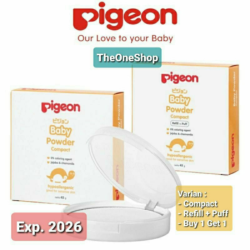 Jual PIGEON Baby Compact Powder 45gr / Pigeon Bedak Padat Bayi 45 gram ...