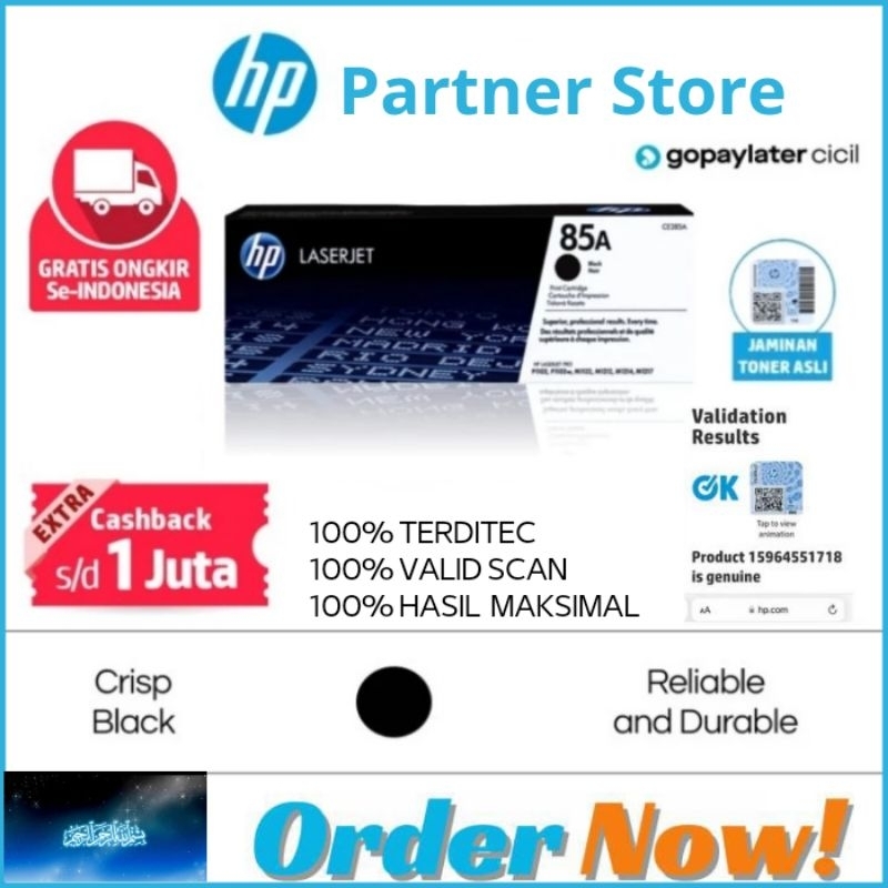 Jual hp 85a original CE285A black | Shopee Indonesia