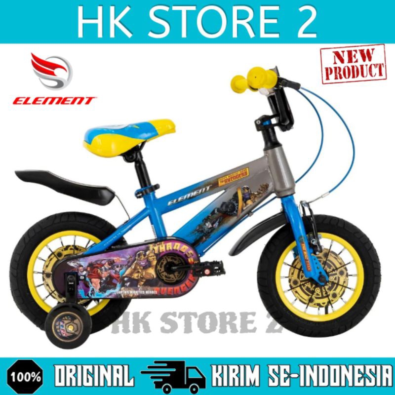 Jual Sepeda BMX Anak Laki ELEMENT AVENGERS VS THANOS Ukuran 12 16 18 ...