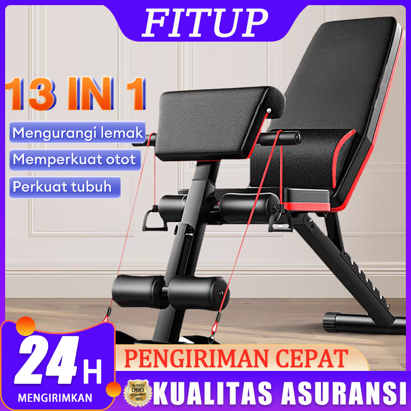 Jual Sit Up Bench Fitness Dumbell Stool Adjustable Folding Fitness ...