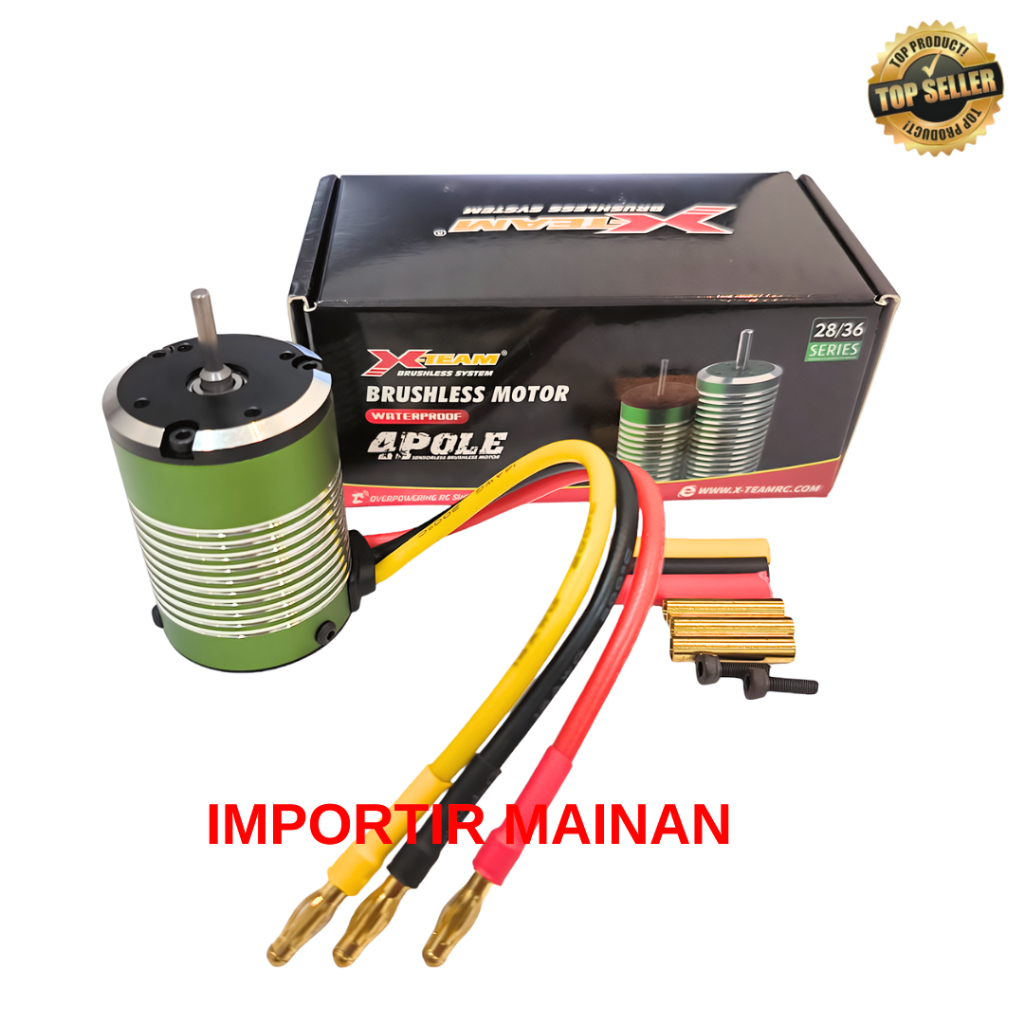 Jual Xteam dinamo brushless 3650 3300kv 4550kv 4 pole for rc car 1:10 ...