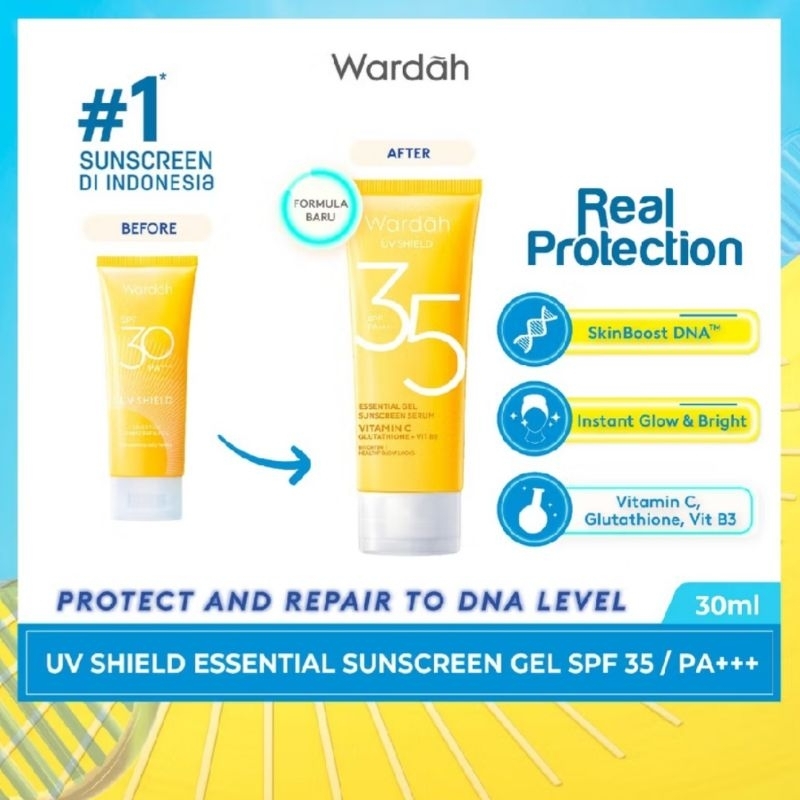 Jual WARDAH Sunscreen Gel SPF 35- Kuning | Shopee Indonesia