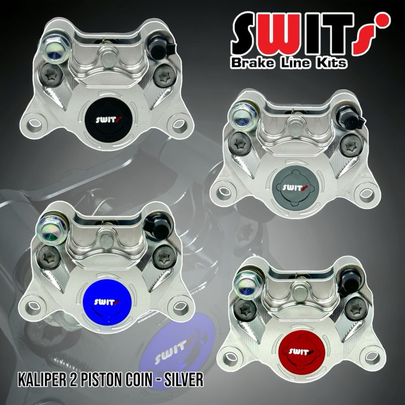 Jual KALIPER 2 PISTON SWITS COIN FULL KANAN OR KIRI CNC UNIVERSAL ALL ...