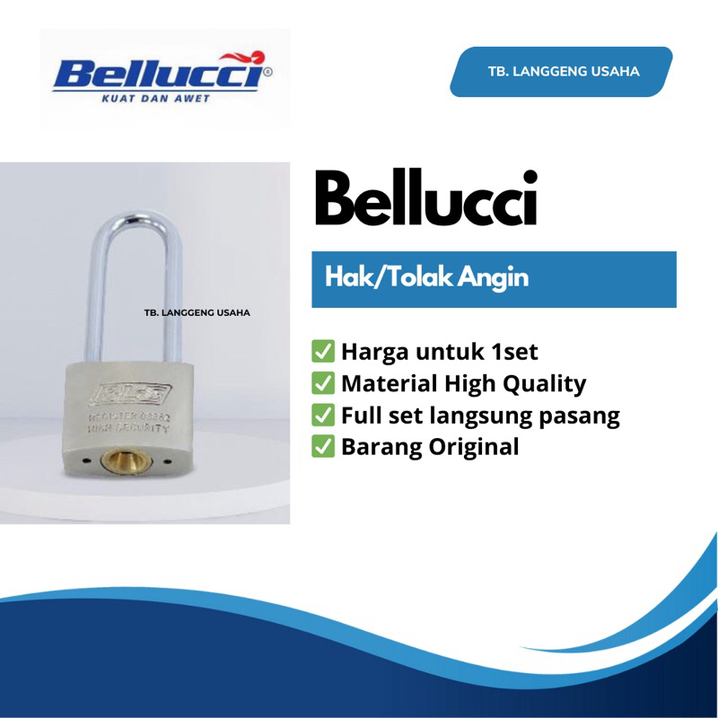 Jual LU GEMBOK BELLUCCI Handle Kunci Pintu Rumah Minimalis Kamar Mandi ...