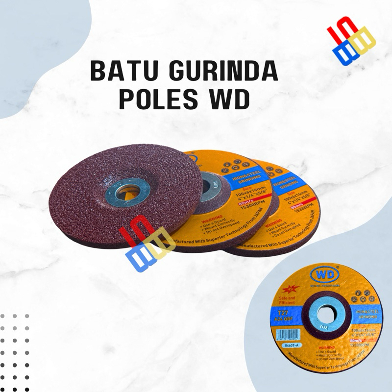 Jual 1 BOX WD Batu Gurinda Poles 4’ / Batu Poles Gerinda / WD TEBAL ...