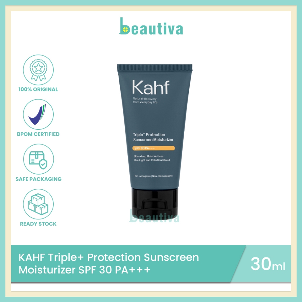 Jual Kahf Triple+ Protection Sunscreen Moisturizer SPF 30 PA+++ 30ml ...