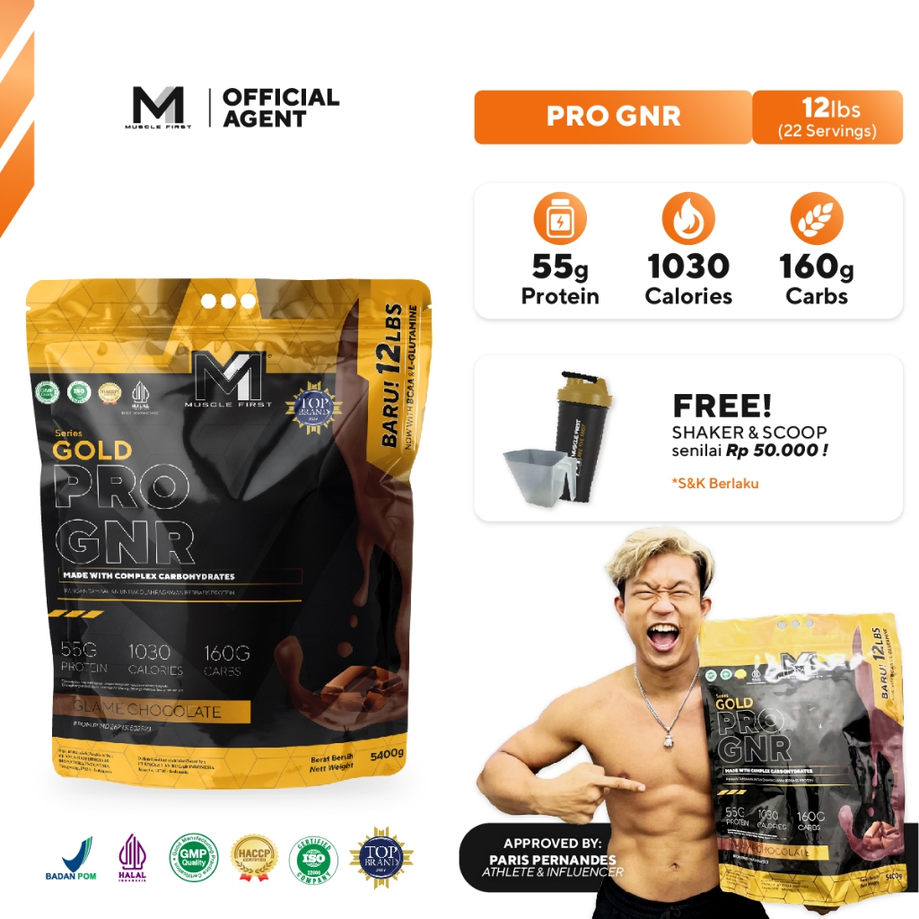 Jual MUSCLE FIRST Pro Gainer 12lbs/5400gr - Mass Gainer Penambah Berat ...