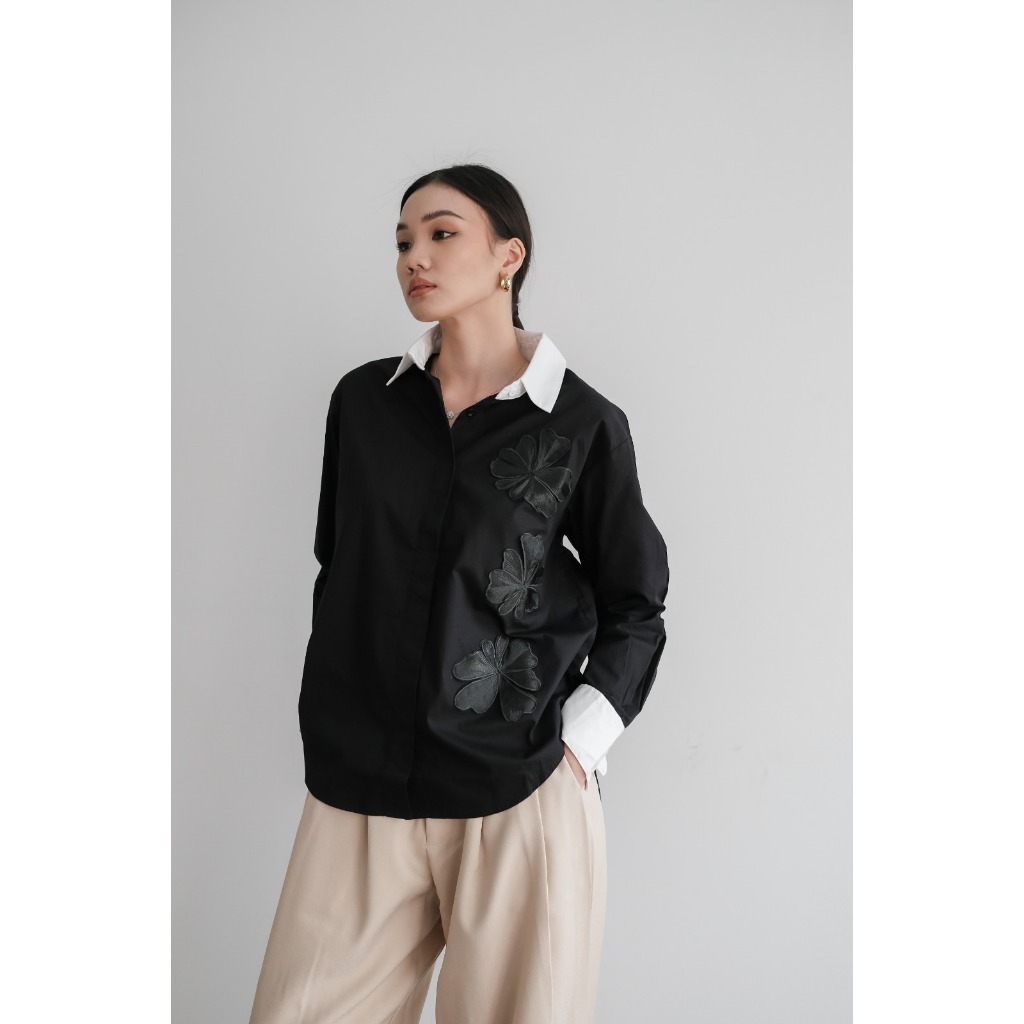 Jual SEMINGGU - Hana Embroidery Shirt ( SAMPLE SALE ) | Shopee Indonesia