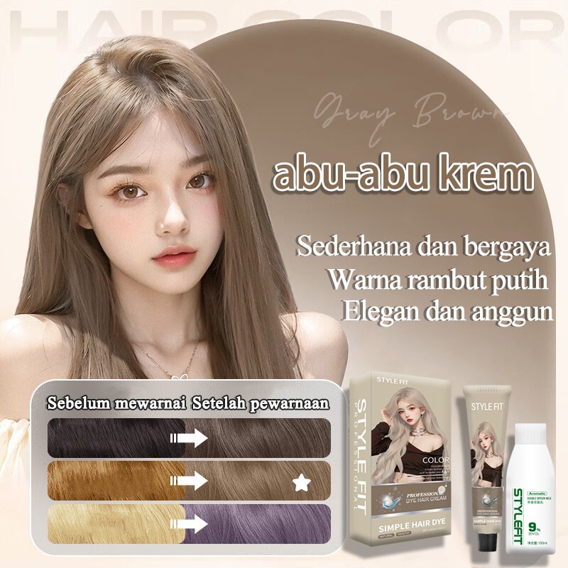 Jual [Gaya Panas 2024-Daftar Produk Baru] ash brown hair color STYLE ...