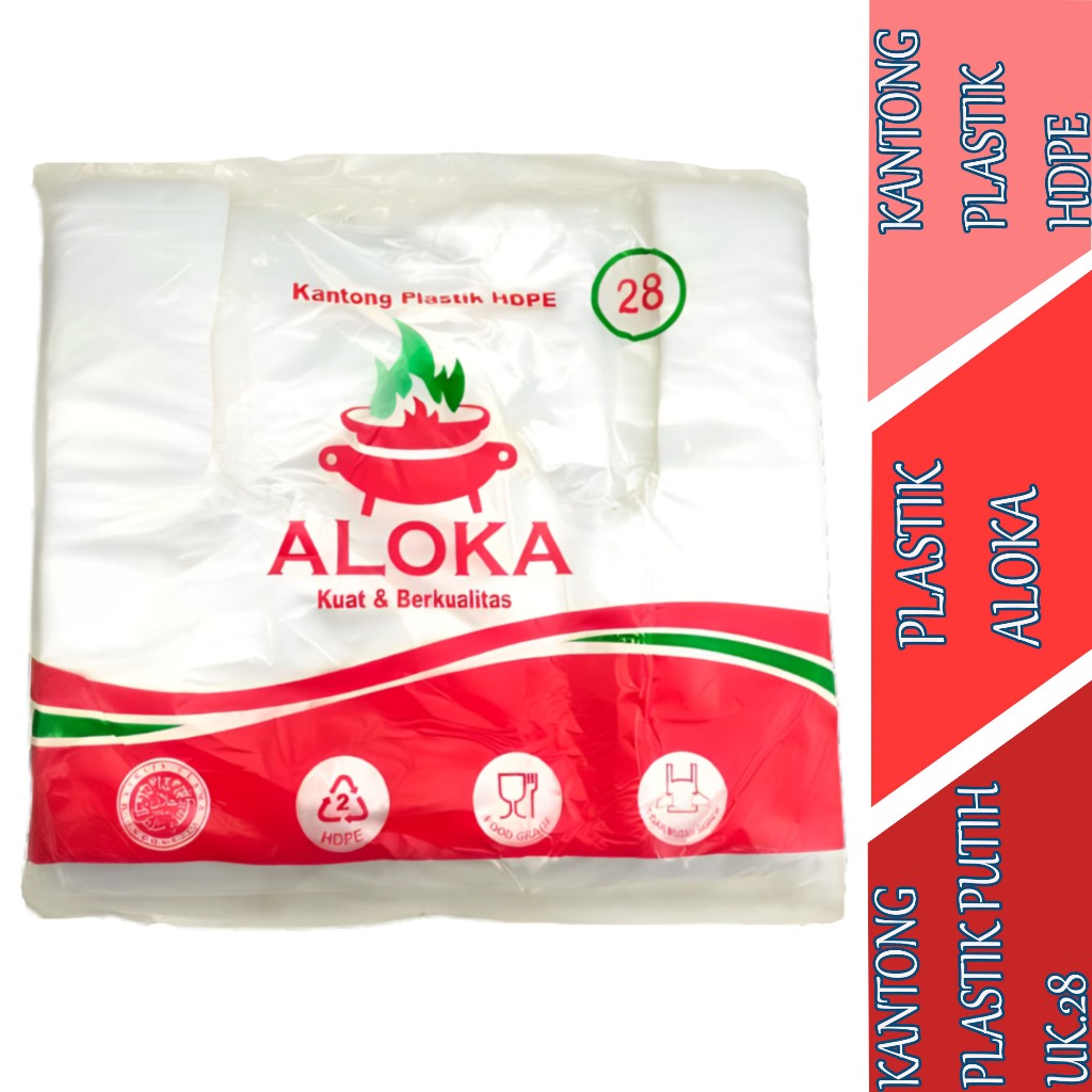 Jual Kantong Plastik Serbaguna - Plastik Aloka - Kantong Plastik Putih Bening - Uk.28 | Shopee ...