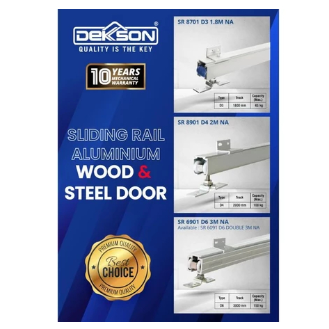 Jual Rel pintu Geser Gantung/Rail Sliding Door Dekson D4 Almunium panjang 2 M | Shopee Indonesia