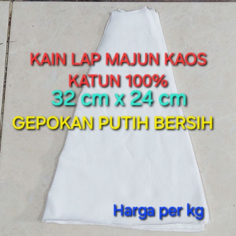 Jual Kain Lap Majun Putih Kaos KATUN Ukuran Besar Per kg | Shopee Indonesia