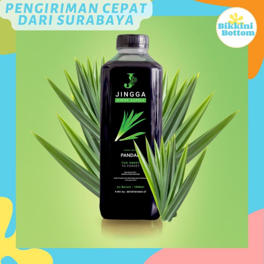 Jual JINGGA Pandan Syrup 1000 ml - Sirup Flavor Pandan Untuk Kopi ...