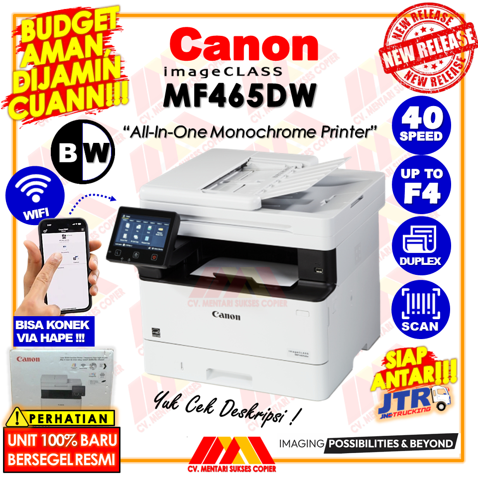Jual PRINTER LASER MONO MF465dw MESIN FOTOCOPY ALL IN ONE imageCLASS MF ...