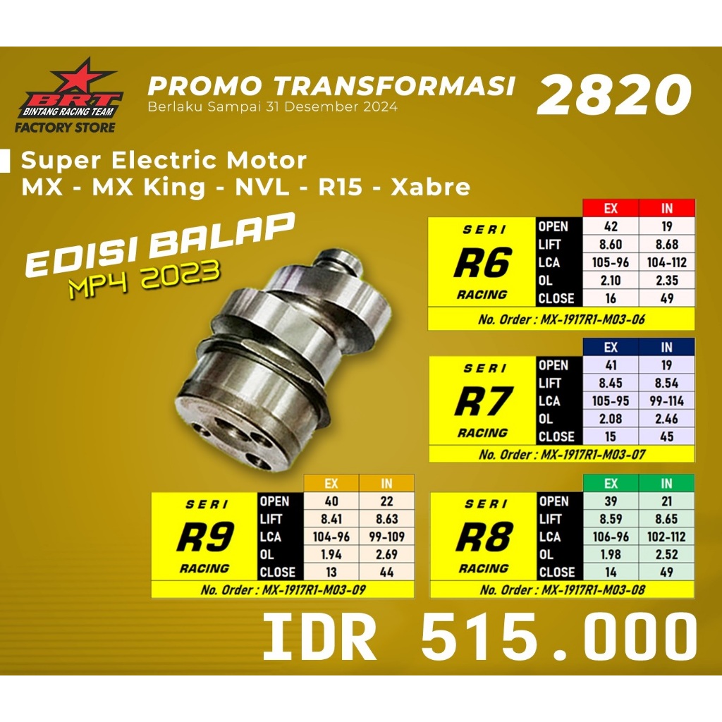 Jual NOKEN AS BRT TYPE R BALAP JUPITER MX VIXION MX KING R15 XABRE NVL ...