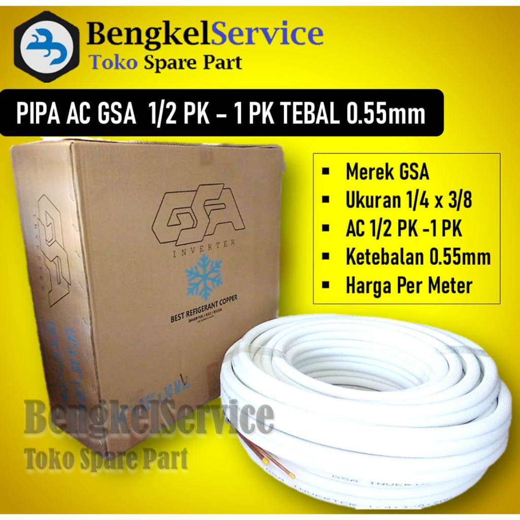 Jual Pipa AC Pipa Ac GSA 1/2 PK - 1 PK Pipa Ac 1/4 x 3/8 Tebal 0.55 ...